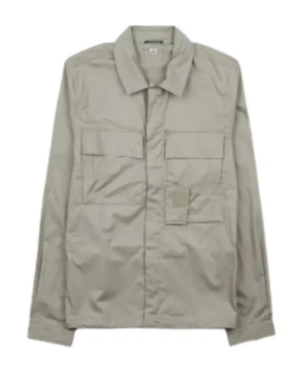 C.P. COMPANY Zip-up Cotton Shirt - Gray