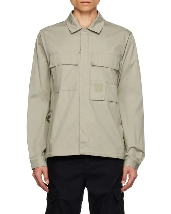 C.P. COMPANY Zip-up Cotton Shirt - Gray