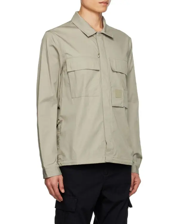 C.P. COMPANY Zip-up Cotton Shirt - Gray