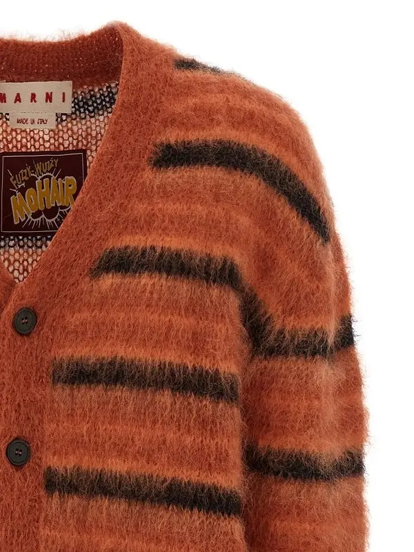 Marni Striped Knitted Cardigan