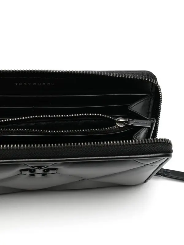 Tory Burch Kira Logo Embossed Wallet - Black