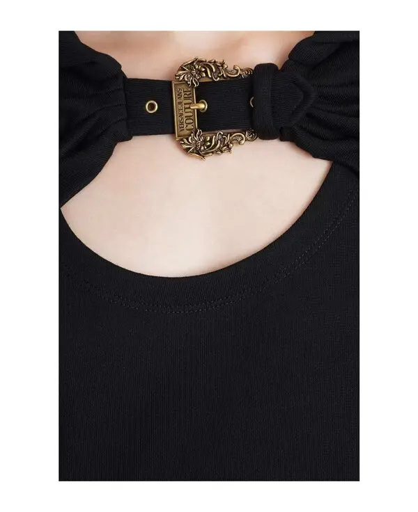 Versace Buckle Detail Cut-out Hoodie