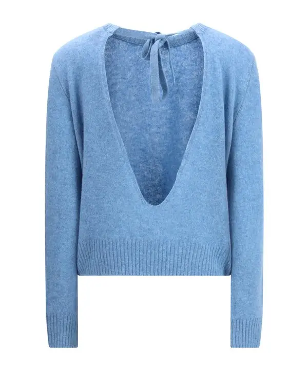 Marni Open Back Crewneck Jumper - Lightblue