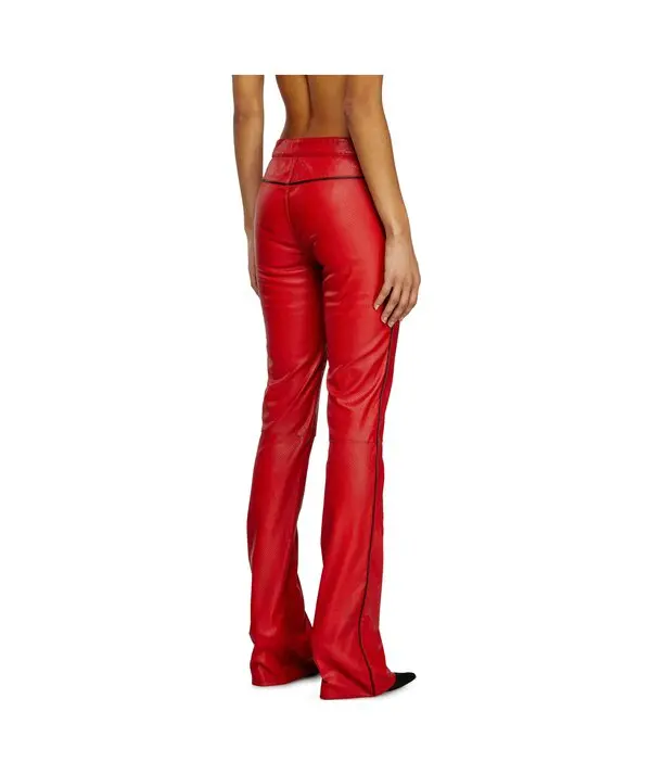 DIESEL® Perforated Stretch Leather Biker Pants