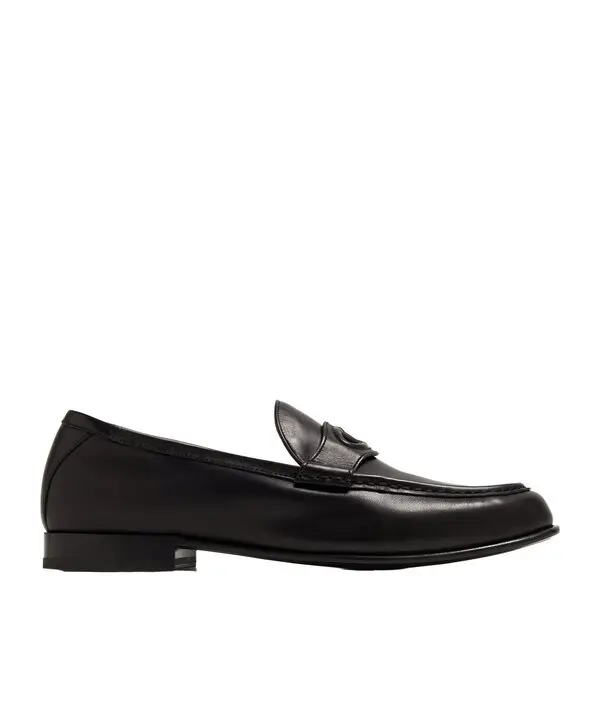Valentino Garavani Vlogo Signature Slip-on Loafers - Black