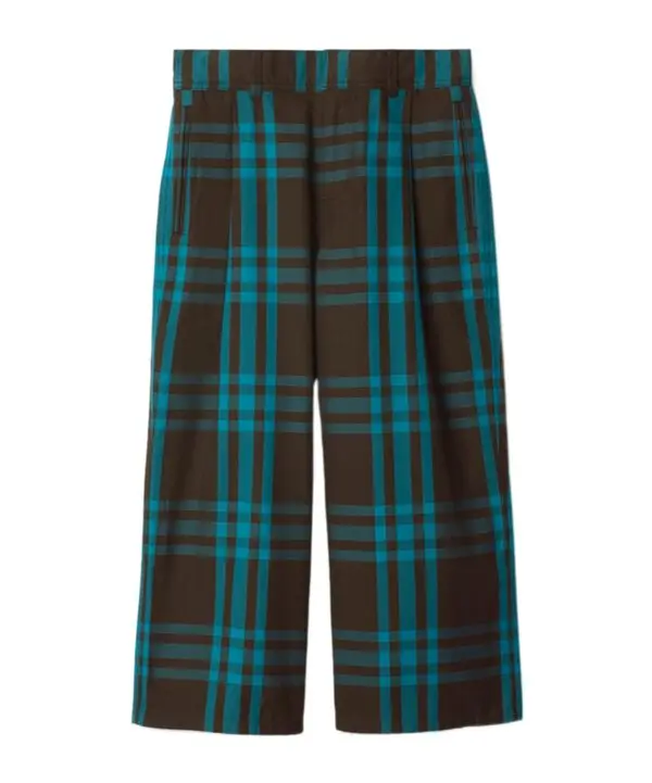 Burberry Check-print Cotton Trousers - Snug