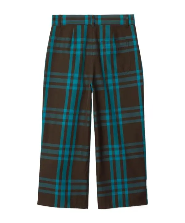 Burberry Check-print Cotton Trousers