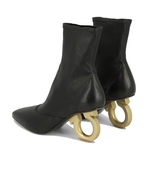 FERRAGAMO Square Toe High-heeled Boots