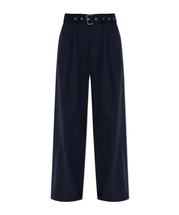 Dries Van Noten Pleated Wide-leg Trousers With Belted Waist