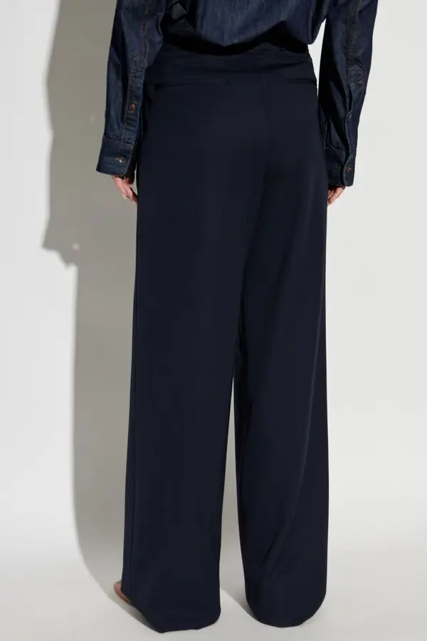 Dries Van Noten Pleated Wide-leg Trousers With Belted Waist