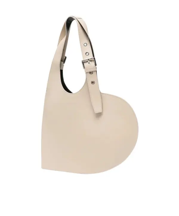 Coperni Buckled Heart Tote Bag - Beige