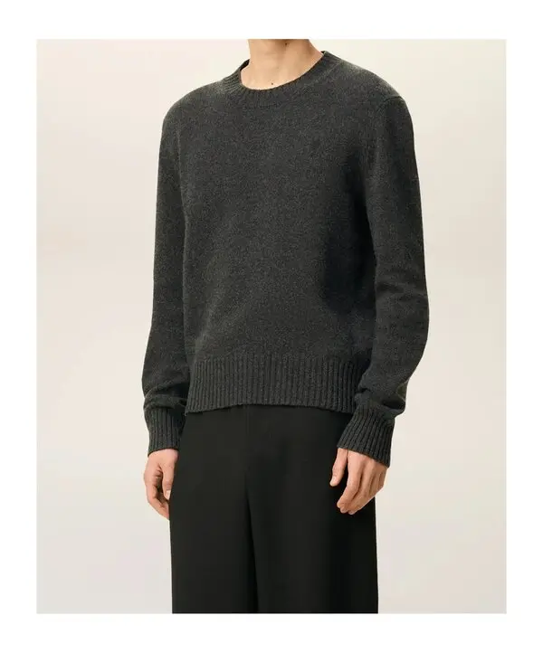 AMI Paris De Coeur Crew Neck Sweater - Anthracite