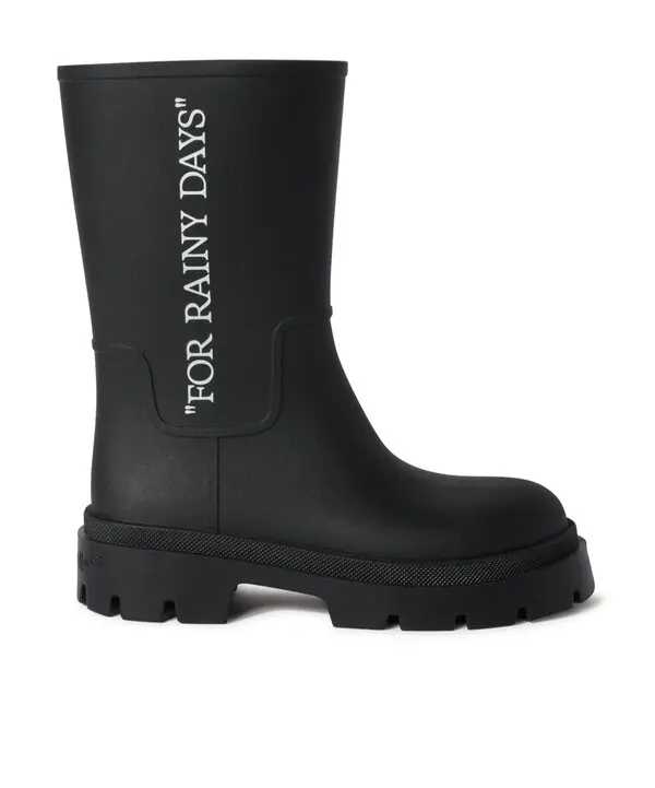 Off-White Round Toe Boots