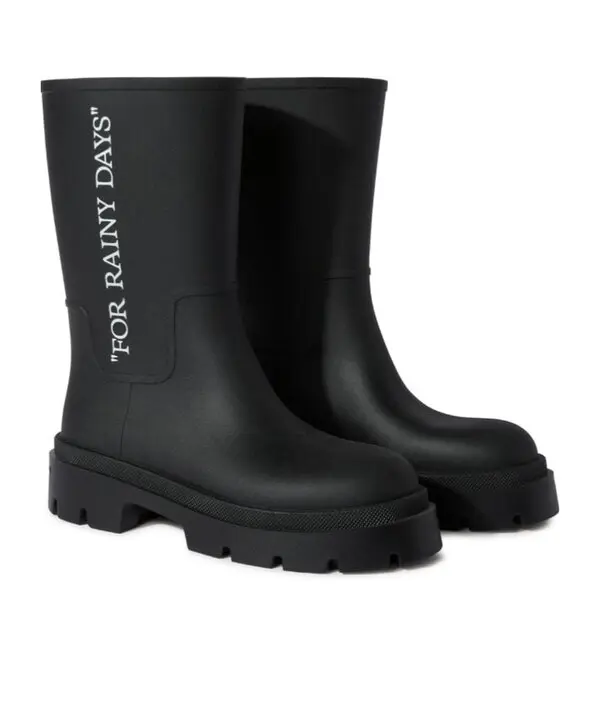 Off-White Round Toe Boots
