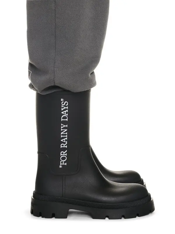 Off-White Round Toe Boots
