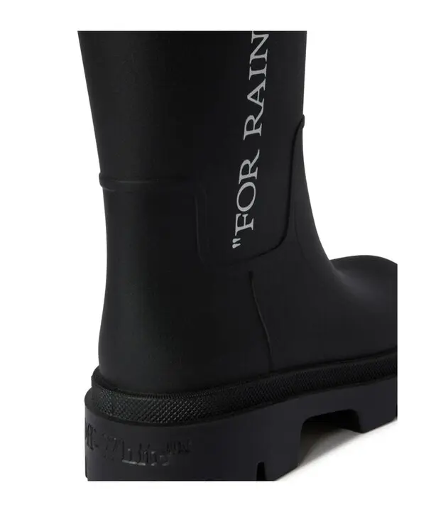 Off-White Round Toe Boots