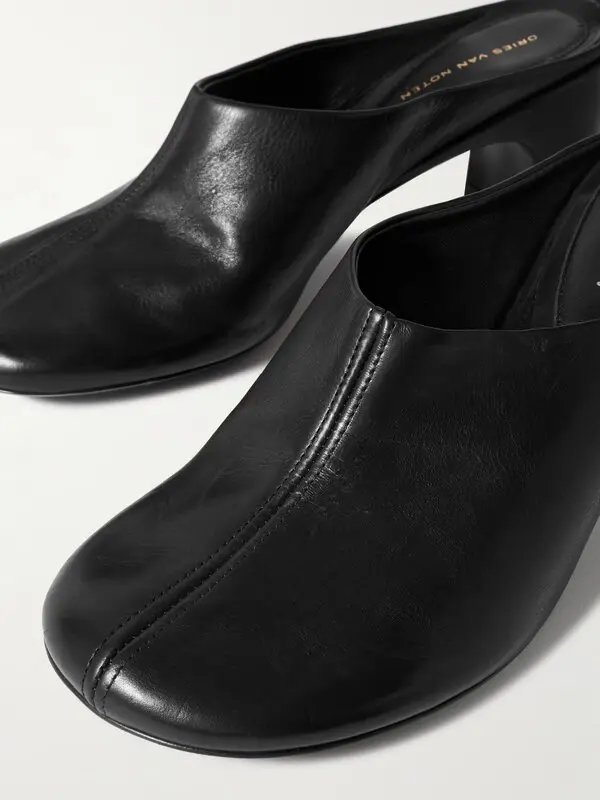Dries Van Noten Heeled Slip-on Mules - Black