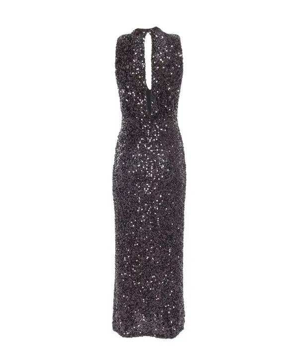 P.a.r.o.s.h Sleeveless V-neck Sequin Embellished Dress
