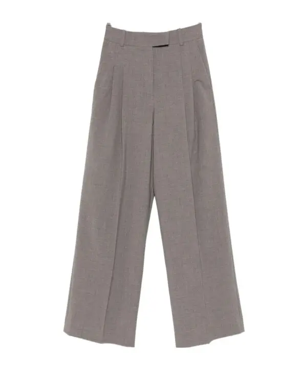 BY MALENE BIRGER Cymbaria High-waist Wide-leg Trousers - Gray