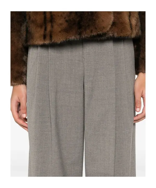 BY MALENE BIRGER Cymbaria High-waist Wide-leg Trousers - Gray