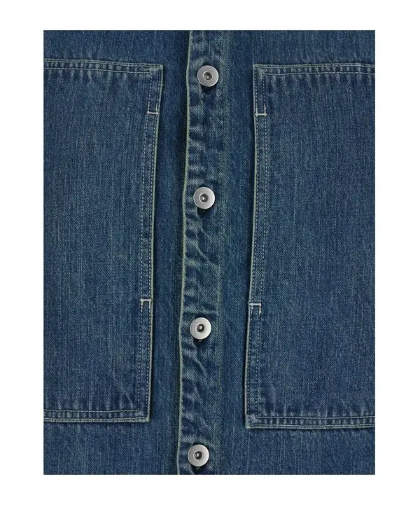 JIL SANDER Logo Patch Denim Shirt