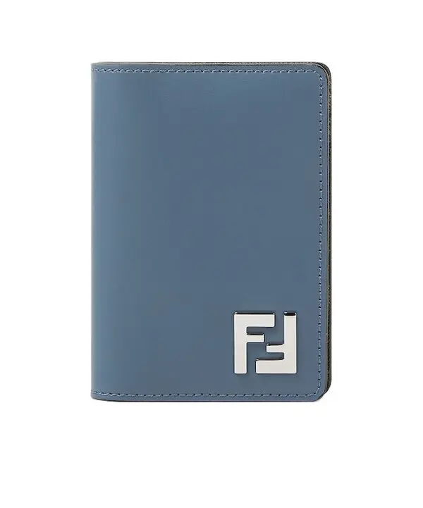 Fendi Ff Squared Card Holder - Blue