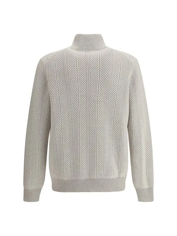 Brunello Cucinelli Turtleneck Long-sleeved Sweater - Gray