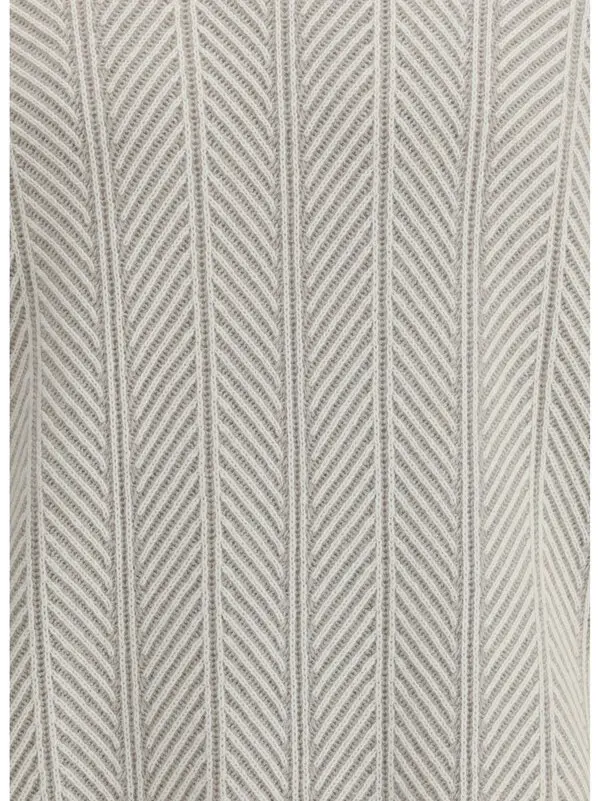Brunello Cucinelli Turtleneck Long-sleeved Sweater - Gray