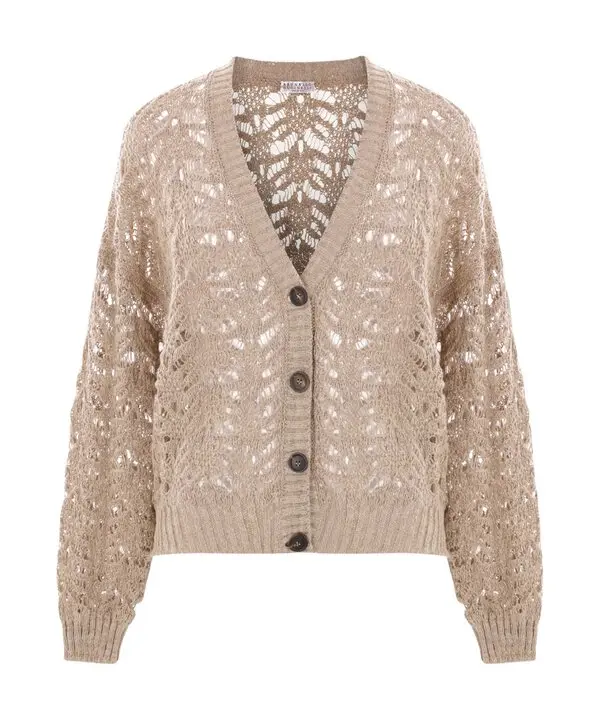 Brunello Cucinelli V-neck Buttoned Cardigan With Ribbed Edges