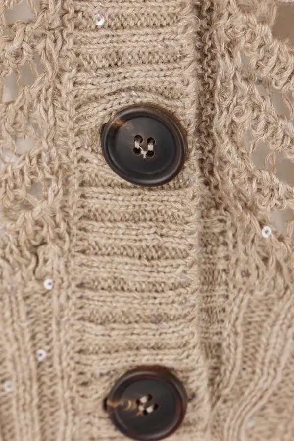Brunello Cucinelli V-neck Buttoned Cardigan With Ribbed Edges