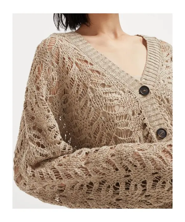Brunello Cucinelli V-neck Buttoned Cardigan With Ribbed Edges