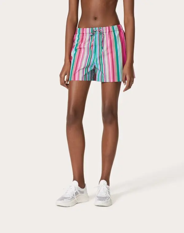 Valentino Garavani Popeline Stripe Shorts