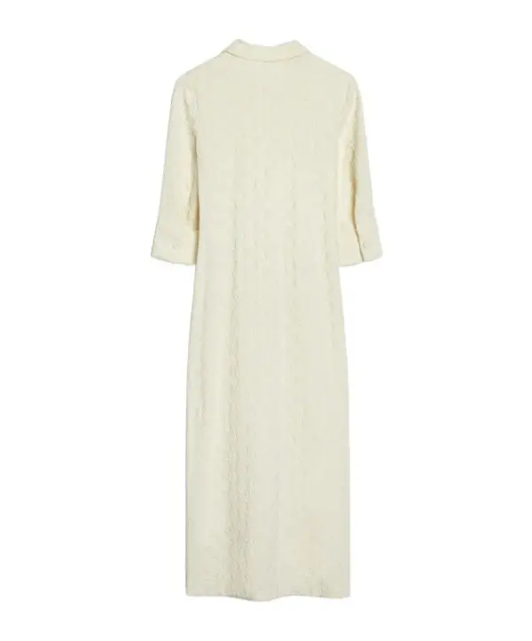JIL SANDER Floral-embellished Buttoned Maxi Dress