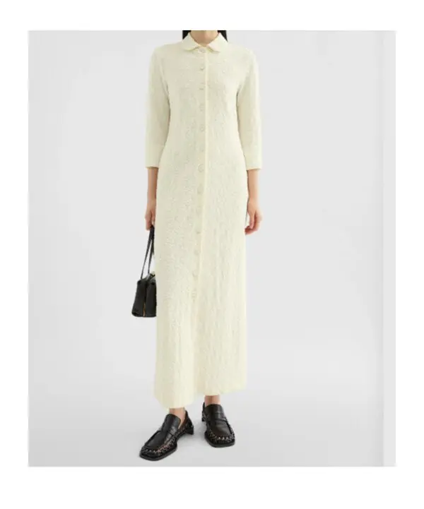 JIL SANDER Floral-embellished Buttoned Maxi Dress