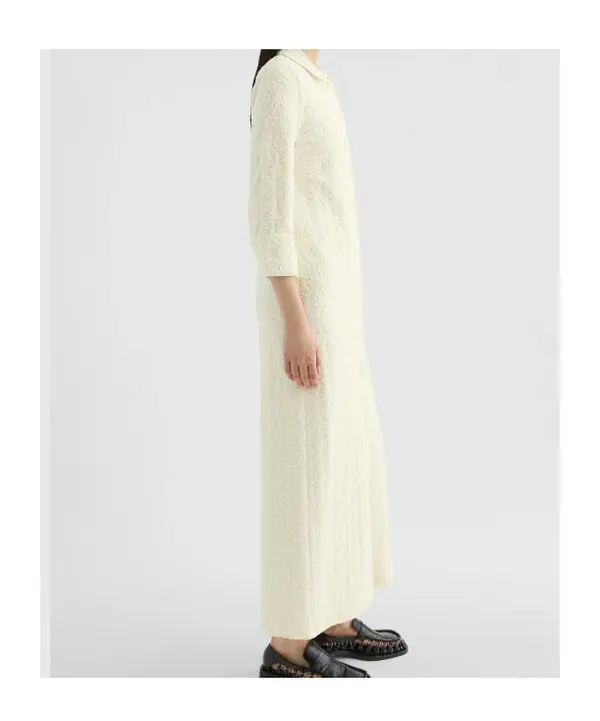 JIL SANDER Floral-embellished Buttoned Maxi Dress