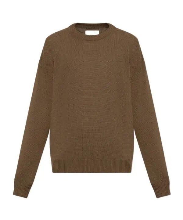 JIL SANDER Crewneck Knitted Jumper - Brown