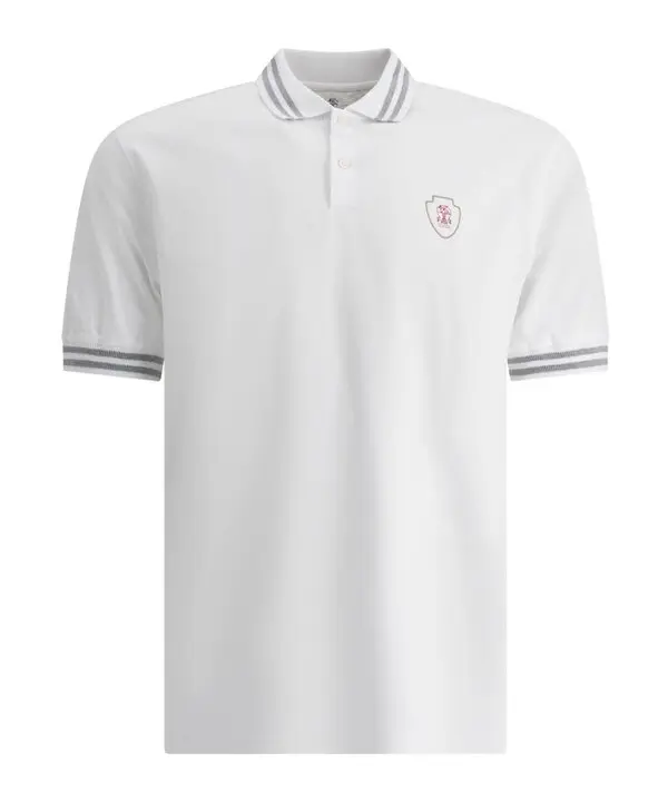 Brunello Cucinelli Logo Printed Short-sleeved Polo Shirt