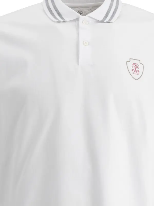 Brunello Cucinelli Logo Printed Short-sleeved Polo Shirt