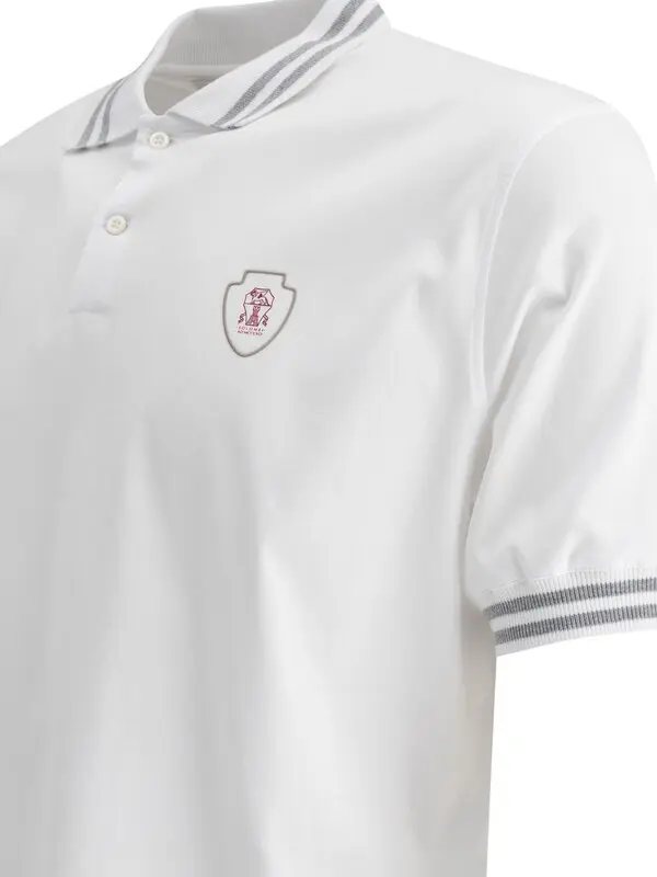Brunello Cucinelli Logo Printed Short-sleeved Polo Shirt