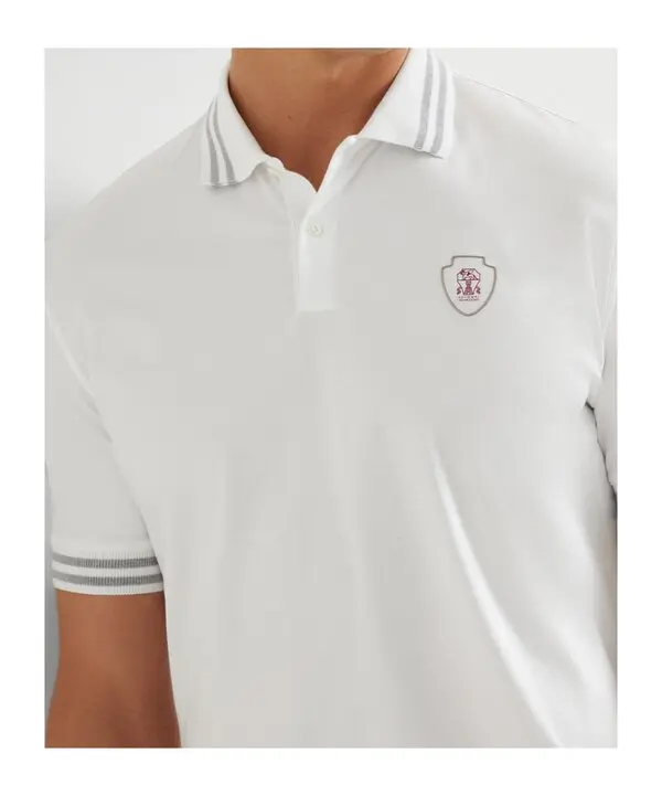 Brunello Cucinelli Logo Printed Short-sleeved Polo Shirt
