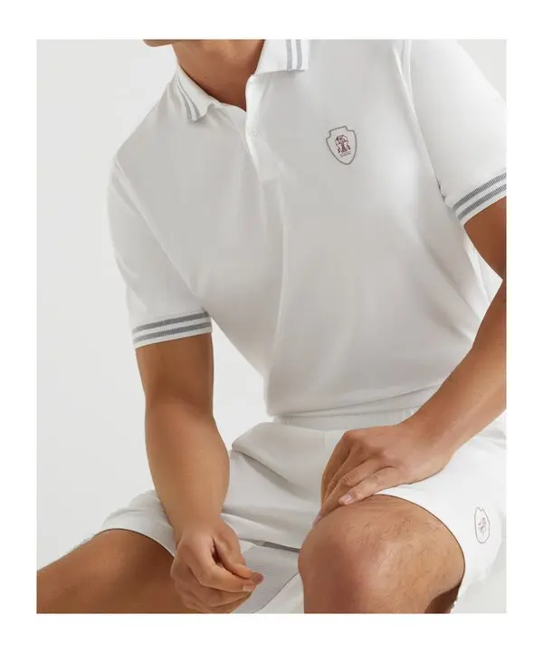 Brunello Cucinelli Logo Printed Short-sleeved Polo Shirt