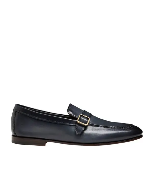 Santoni Single-buckle Formal Loafers
