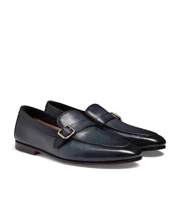 Santoni Single-buckle Formal Loafers