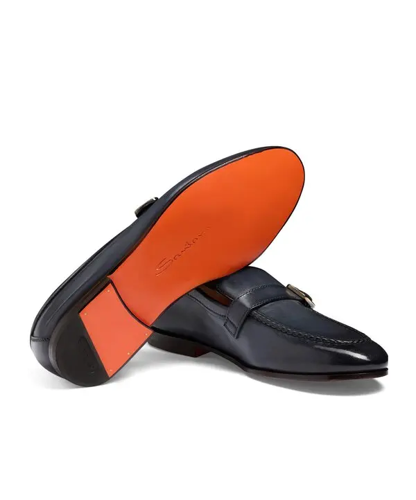 Santoni Single-buckle Formal Loafers
