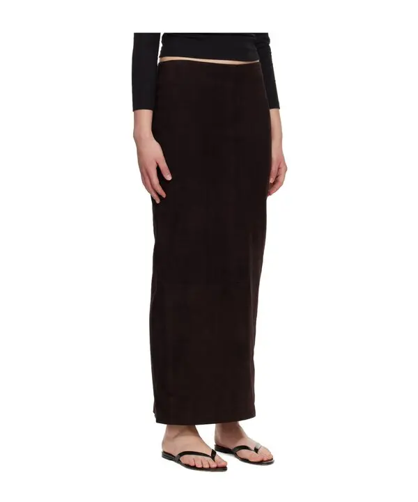 ST. AGNI Slim-fit Paneled Maxi Skirt