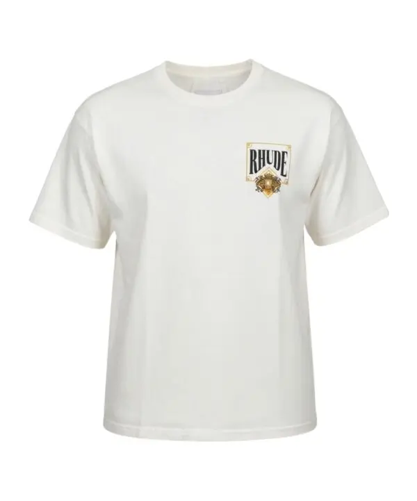 Rhude Logo Printed Crewneck T-shirt - White