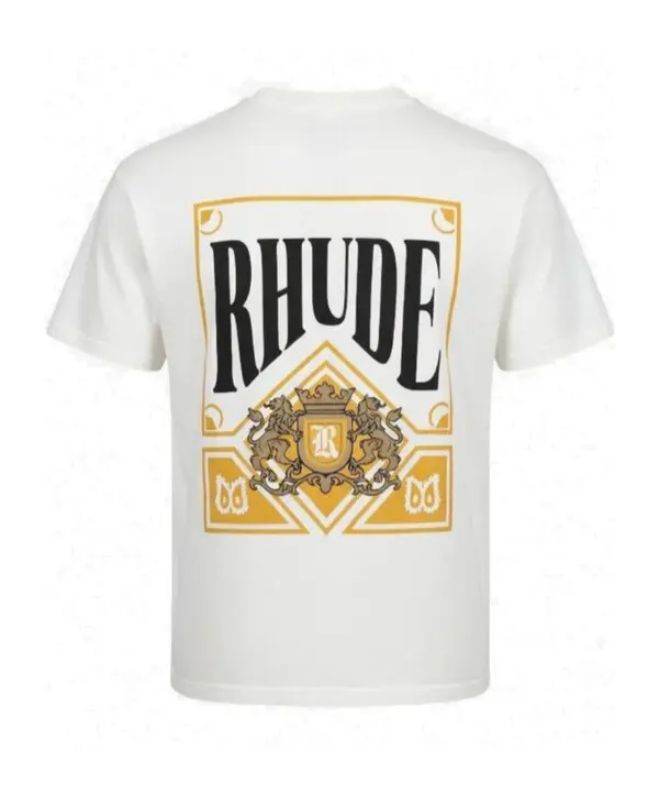 Rhude Logo Printed Crewneck T-shirt - White