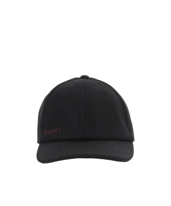 Gucci Embroidery Baseball Hat - Black