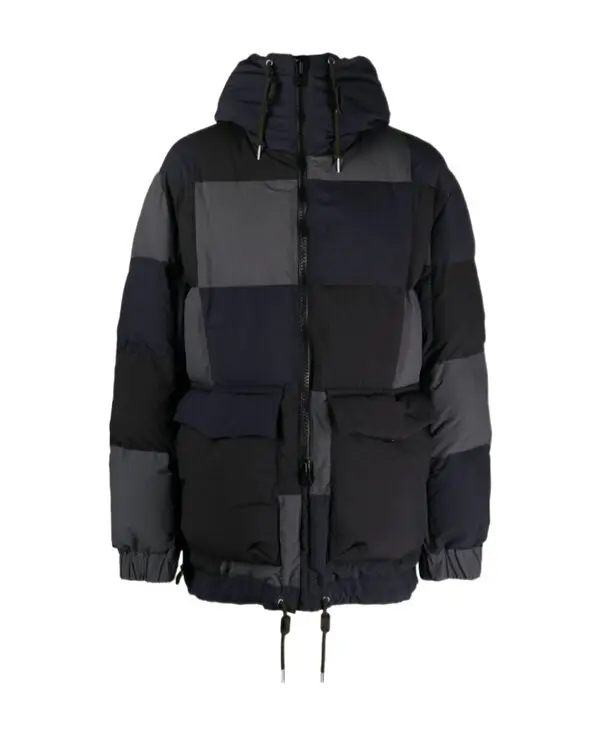 Sacai Checkerboard-print Padded Jacket