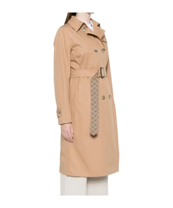 Herno Belted Double-breasted Coat - Nude